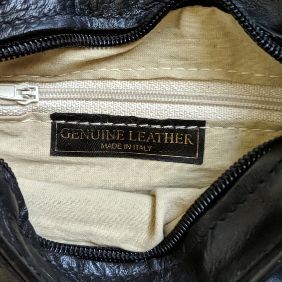 Vera Pelle | Bags | Vera Pelle Genuine Italian Leather Black Crossbody ...